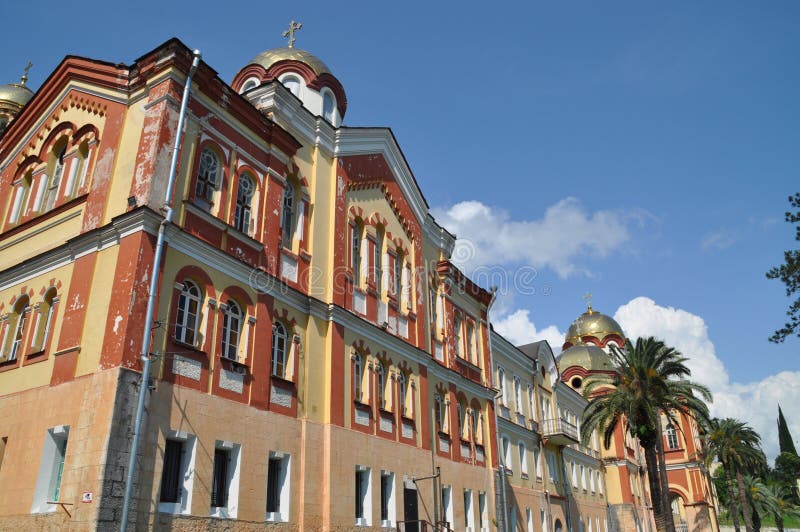 The New Athos Monastery in New Athos, Abkhazia Stock Image - Image of ...