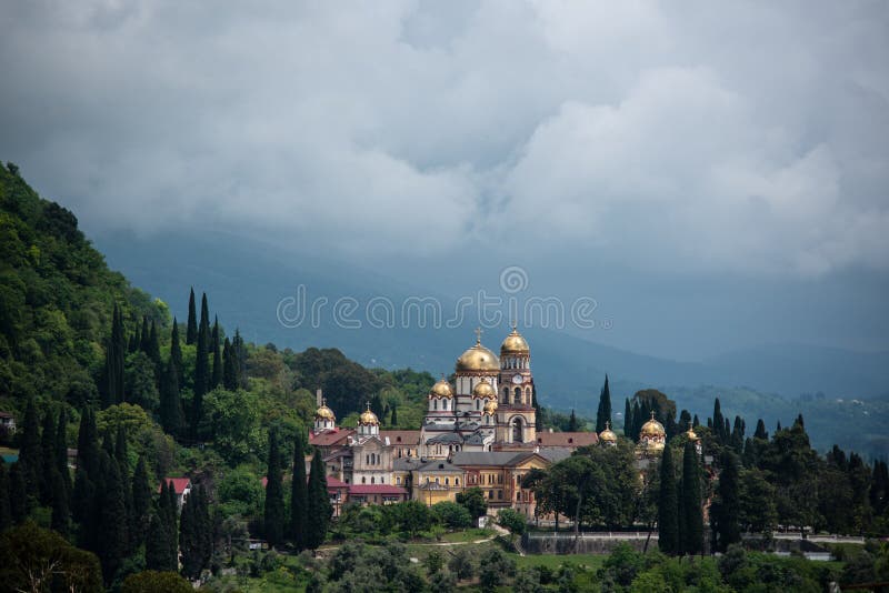New Athos Monastery stock image. Image of architecture - 117381701