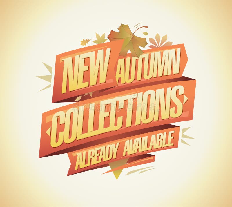 New Autumn Collections Already Available Advertisement Vector Banner ...