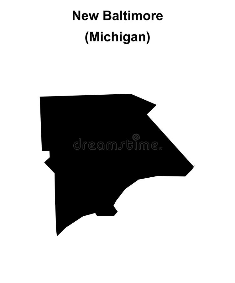 New Baltimore outline map stock illustration. Illustration of territory ...