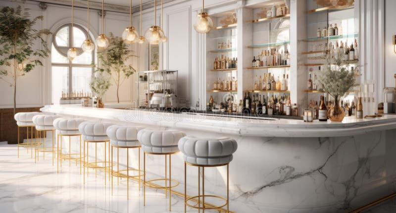 New Bar Design for a Contemporary Home Stock Image - Image of decor ...