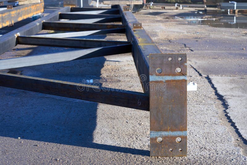 New Bare Metal Construction on the Ground Stock Image - Image of iron ...