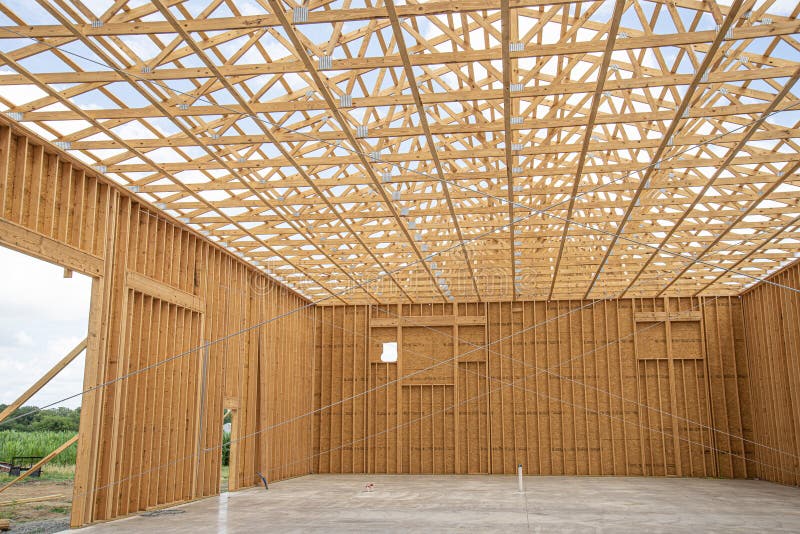 New barn construction stock image. Image of panel, construction - 282938547