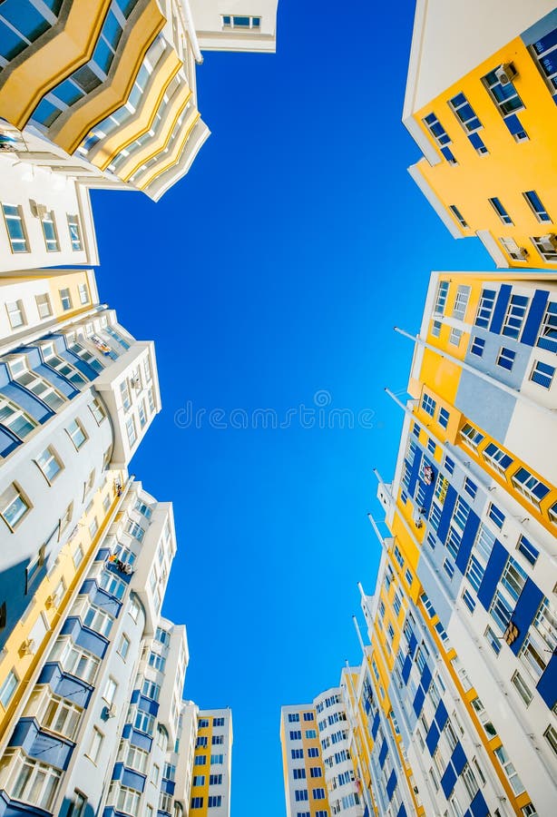 New Beautiful and Modern Complex of Buildings. Stock Image - Image of ...