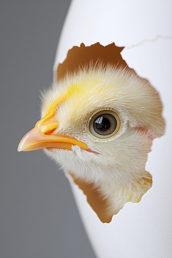 A New Beginning As a Chick Hatches from Its Fragile Eggshell in Spring ...