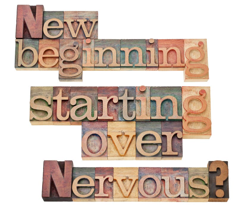 New Beginning and Starting Over Stock Photo - Image of grain, word ...