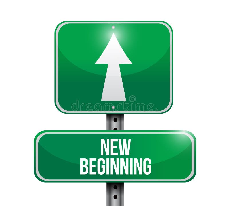 New Beginnings Sign Concept Illustrator. Stock Illustration ...