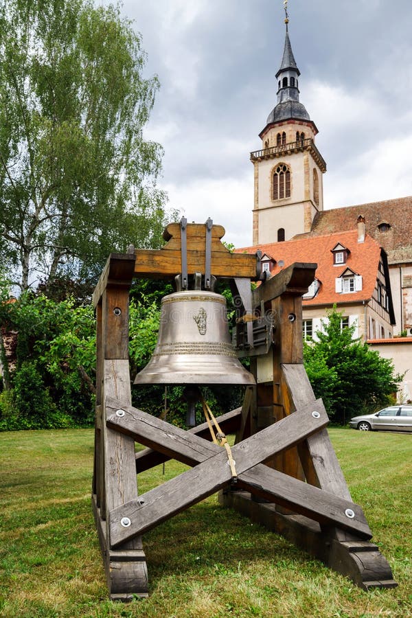 New Bell for the Old Church Stock Photo - Image of technology, catholic ...