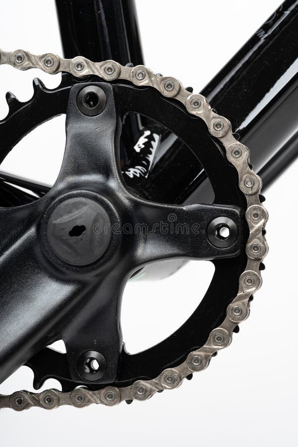 New Bicycle Chain Part Close Up View Stock Image - Image of mountain ...