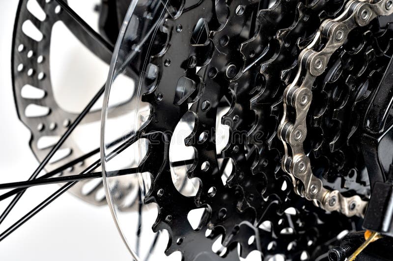 New Bicycle Chain Part Close Up View Stock Photo - Image of wheel ...