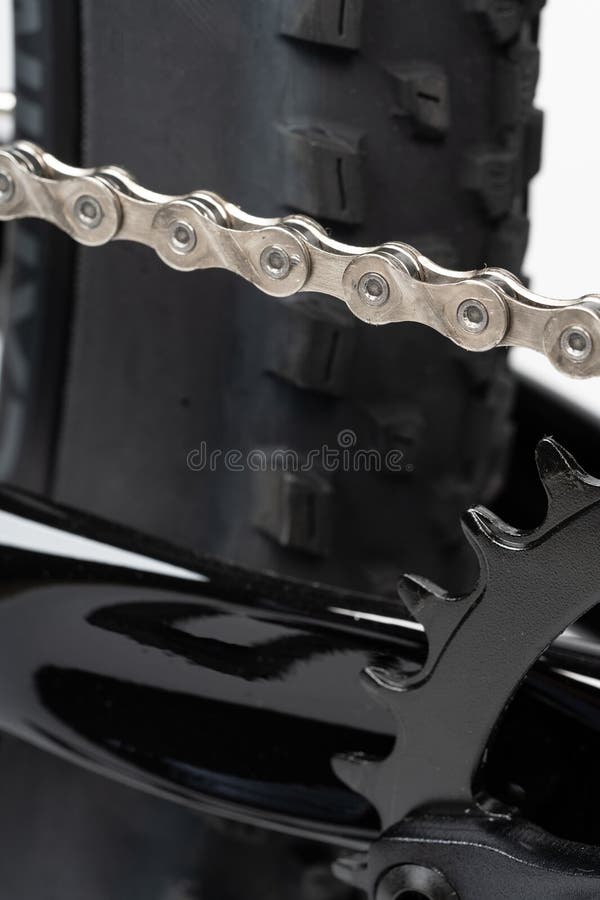 New Bicycle Chain Part Close Up View Stock Image - Image of industry ...