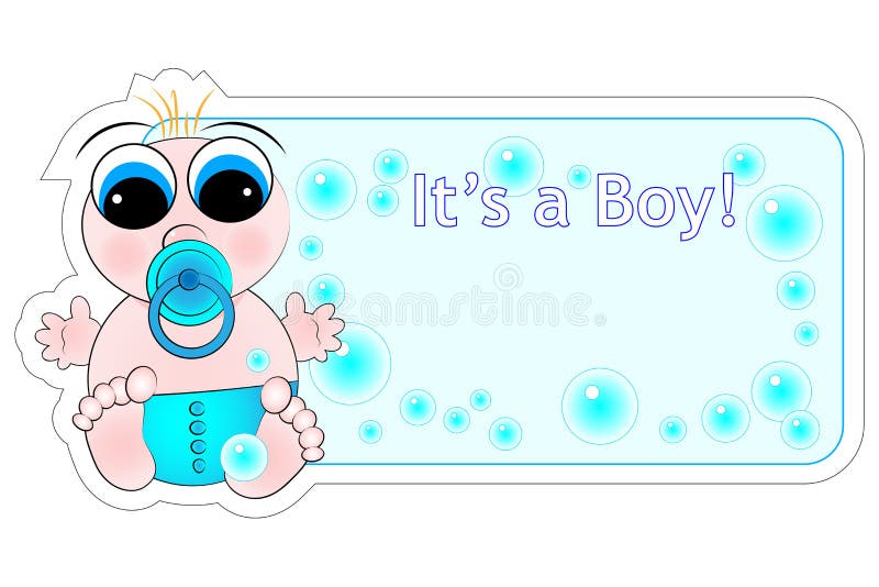 New Birth Label - Baby Boy stock vector. Illustration of child - 10202334