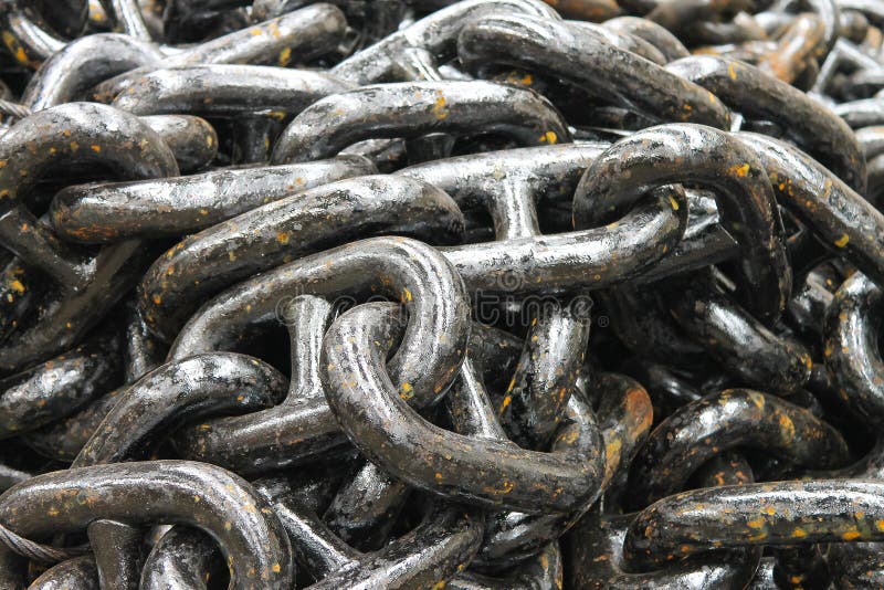Rust Encrusted Iron Chain stock photo. Image of elements - 10696028
