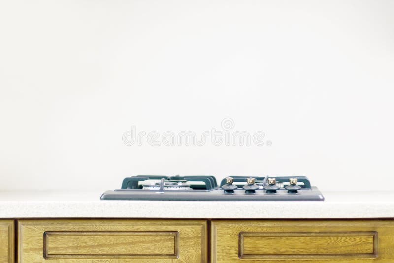 New Black Cooking Gas Surface on Table Stock Image - Image of energy ...