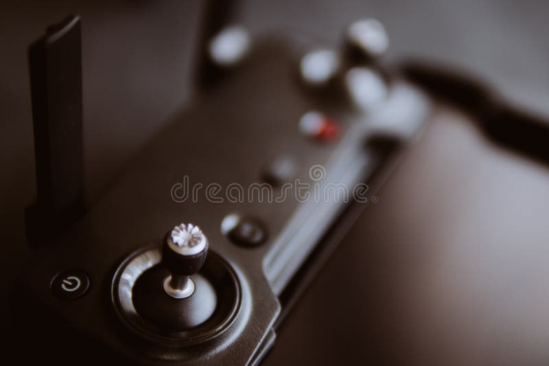 A New Black Drone on a Black Table. the Concept of Using Drones in Life ...