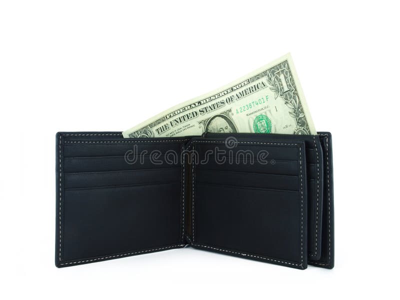 New black wallet stock image. Image of isolate, payment - 24989849