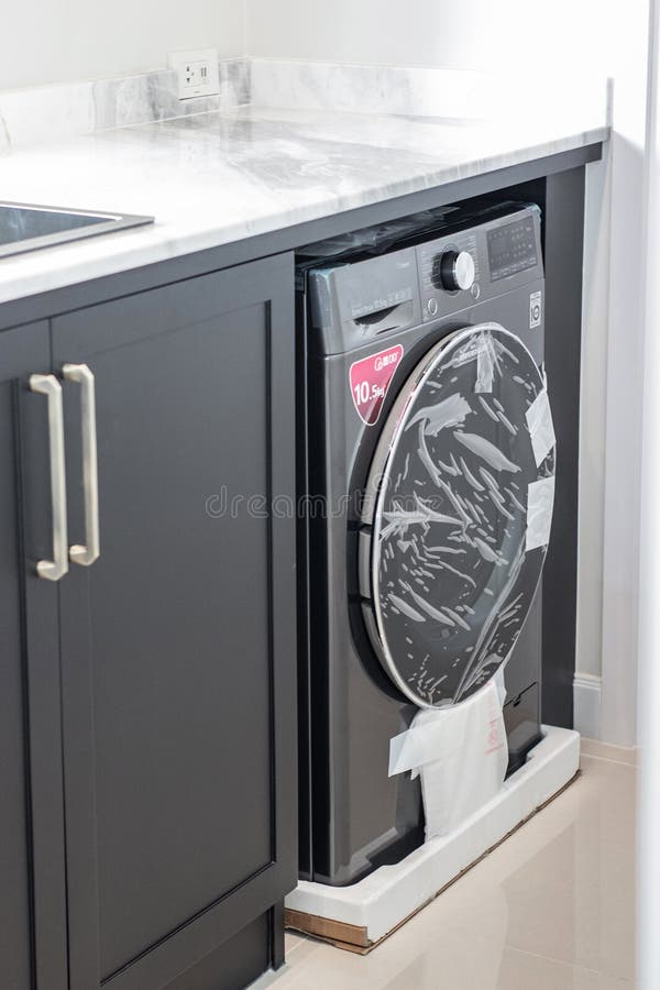 New black washing machine stock image. Image of housework - 271000413