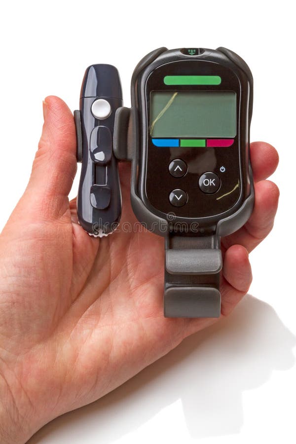 New Blood Glucose Meter in Hand Stock Photo - Image of monitoring ...