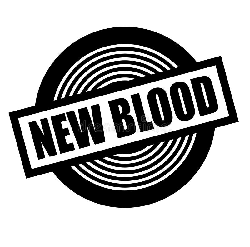 New blood stamp on white stock vector. Illustration of concept - 142135173