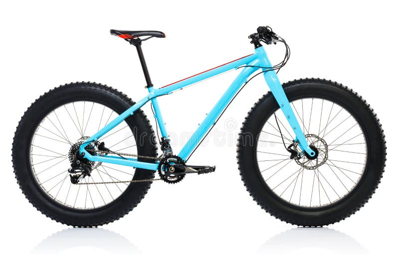 New Blue Bicycle Isolated on a White Stock Image - Image of brakes ...