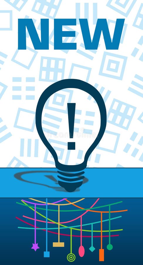 New Blue Bulb Texture Text Vertical Stock Illustration - Illustration ...