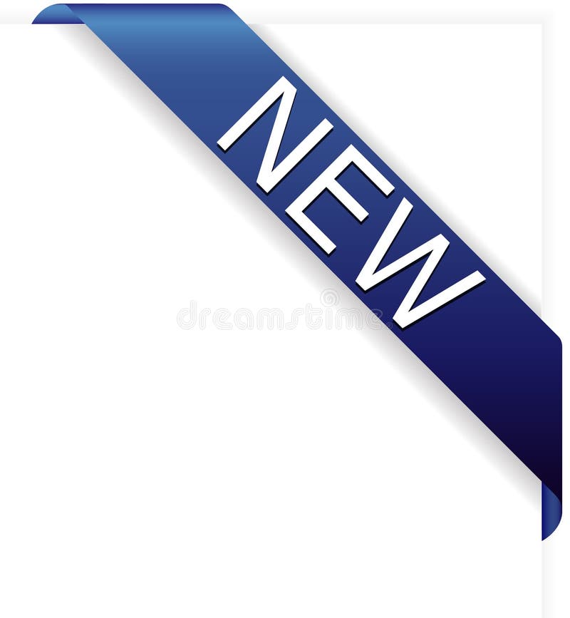 New Blue Corner Business Ribbon Stock Vector - Illustration of ...