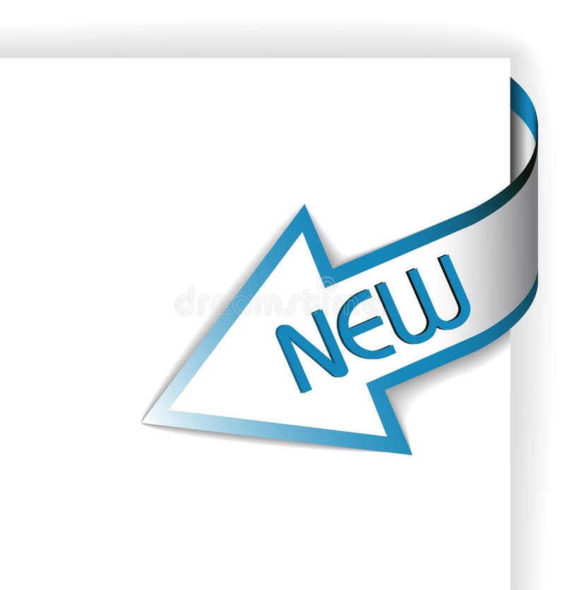 Blue corner ribbon stock vector. Illustration of introduciton - 10756534