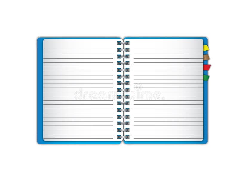New blue notebook stock illustration. Illustration of empty - 22800766
