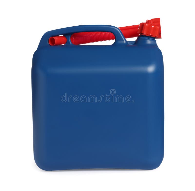 New Blue Plastic Canister Isolated on White Stock Image - Image of ...