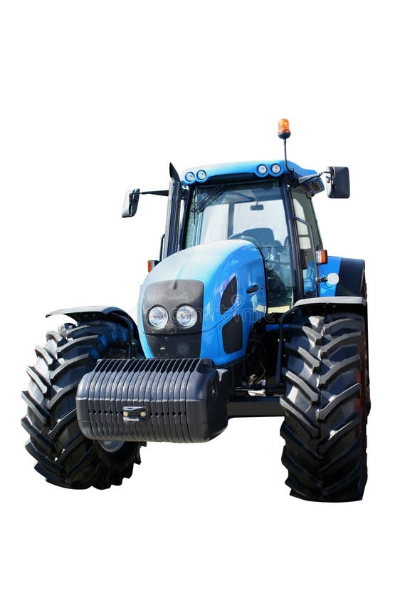 New blue tractor stock image. Image of agrotechnics, melioration - 4407325