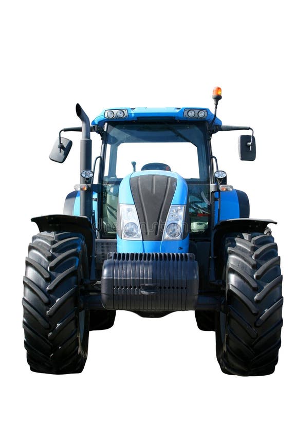New blue tractor stock photo. Image of agricultural, agrotechnics - 4416556