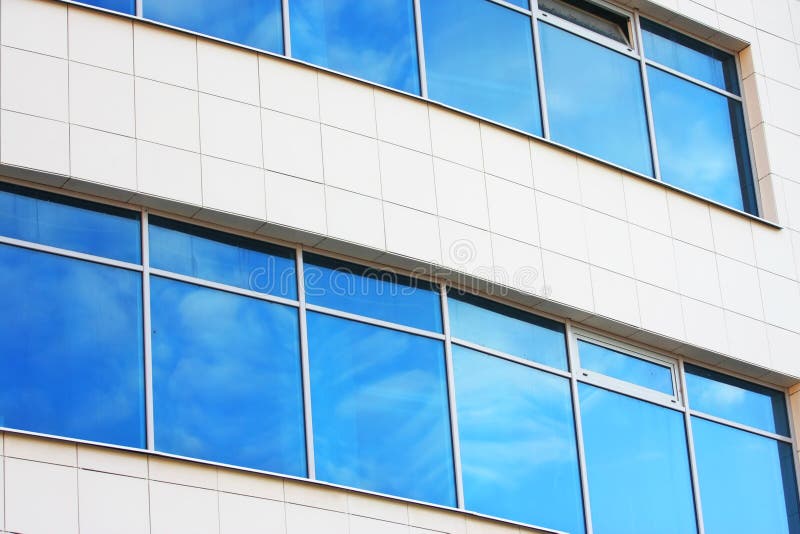 New blue window stock image. Image of construction, reflection - 6368289