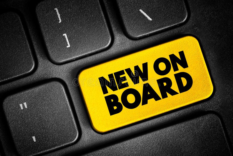 New on Board Text Button on Keyboard, Concept Background Stock Photo ...