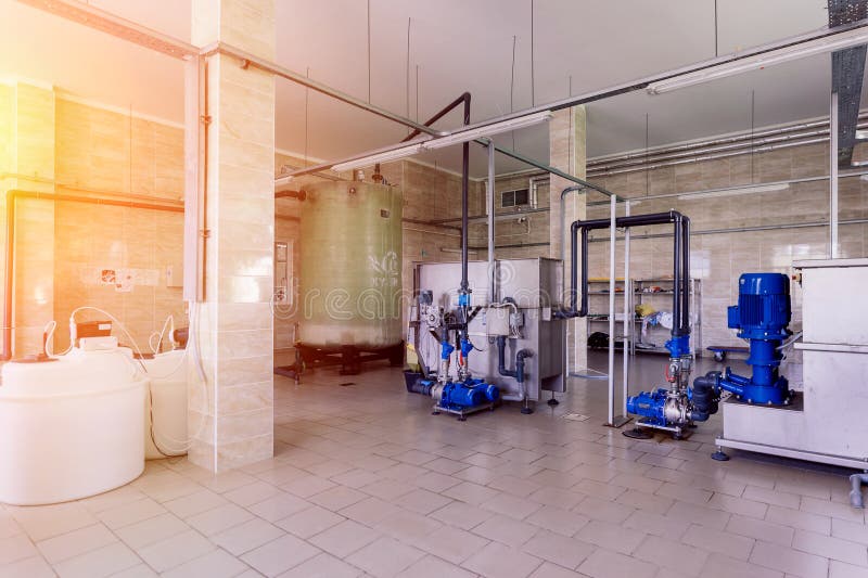 New Boiler Station, Boiler Room, Engine Room. Technical Equipment ...