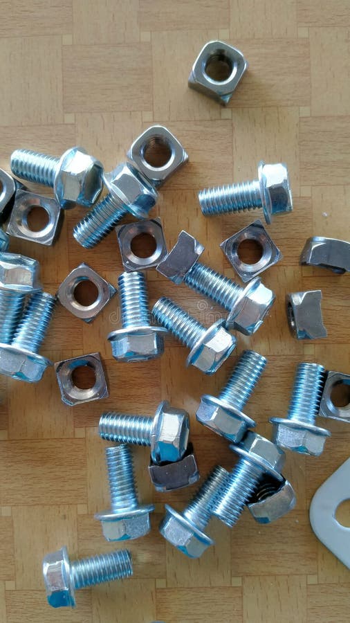 New Bolts and Nuts Make Sure To Use the Correct Key Stock Photo - Image ...