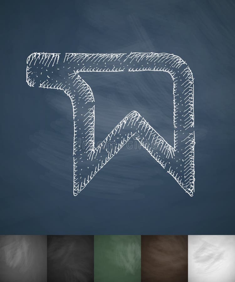 New Bookmark Icon. Hand Drawn Vector Illustration Stock Vector ...