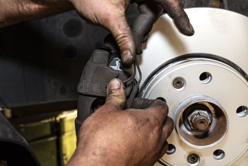 New Brake Disc with an Anti-corrosion Layer, Mounted on the Front Hub ...