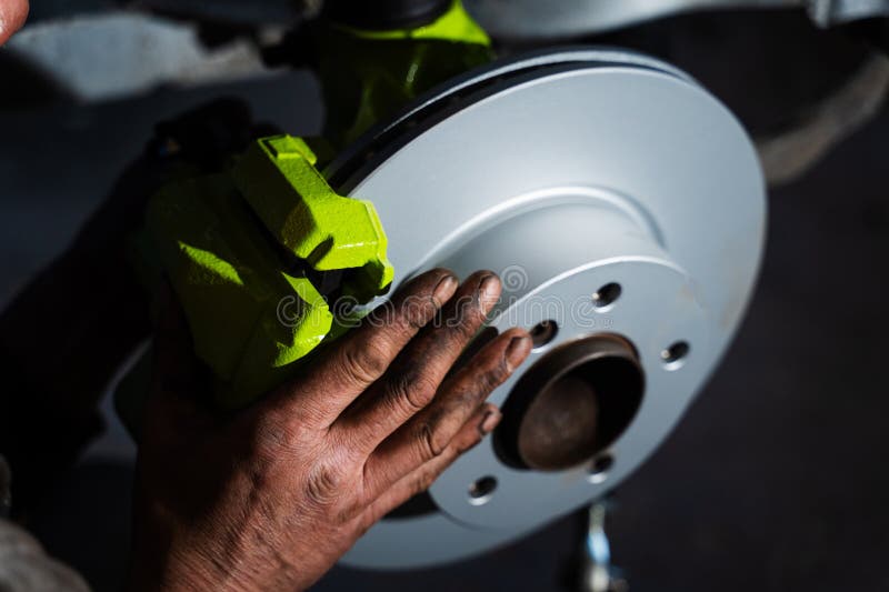 New Brake Rotor and Caliper Installation on Custom Suspension. High ...