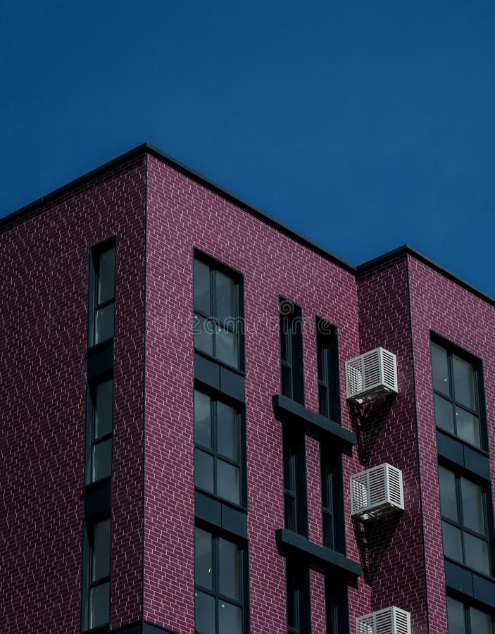 New brick architecture stock image. Image of flat, complex - 269190919