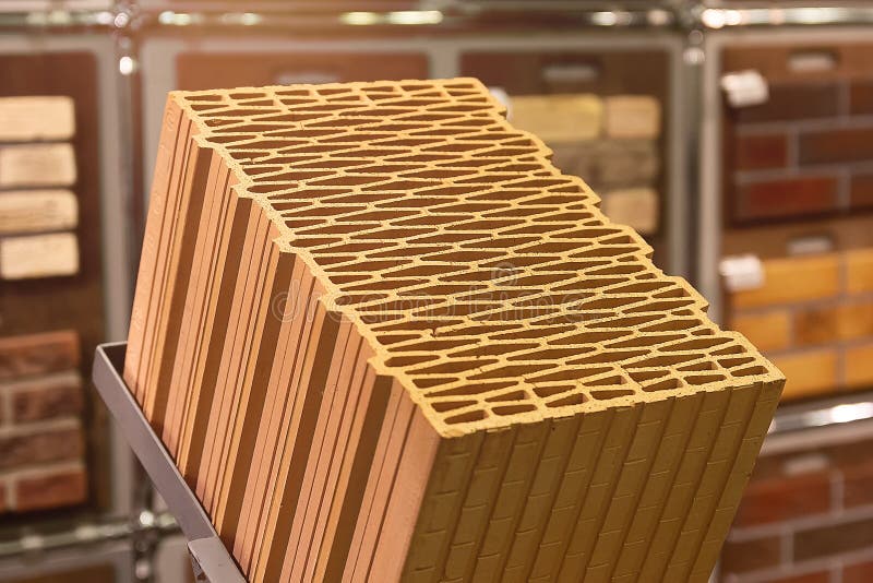 New Brick on the Store Close-up Stock Image - Image of material ...