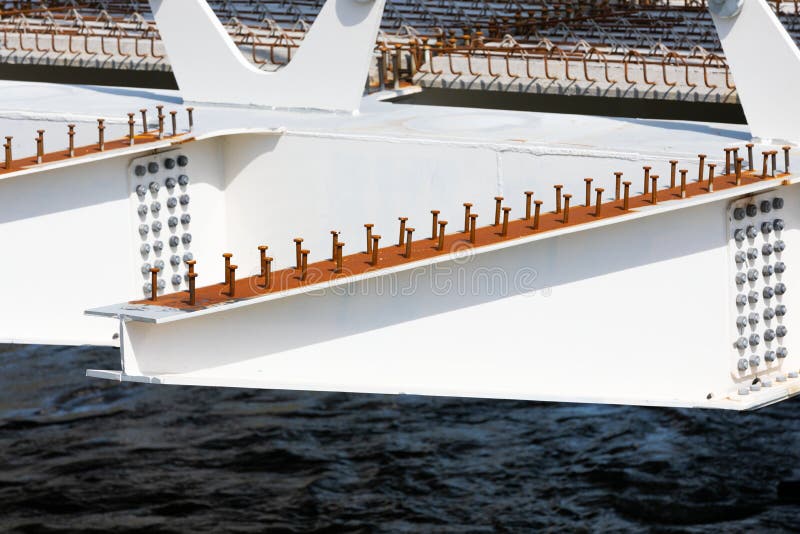 New bridge across a river stock photo. Image of preparation - 254216470