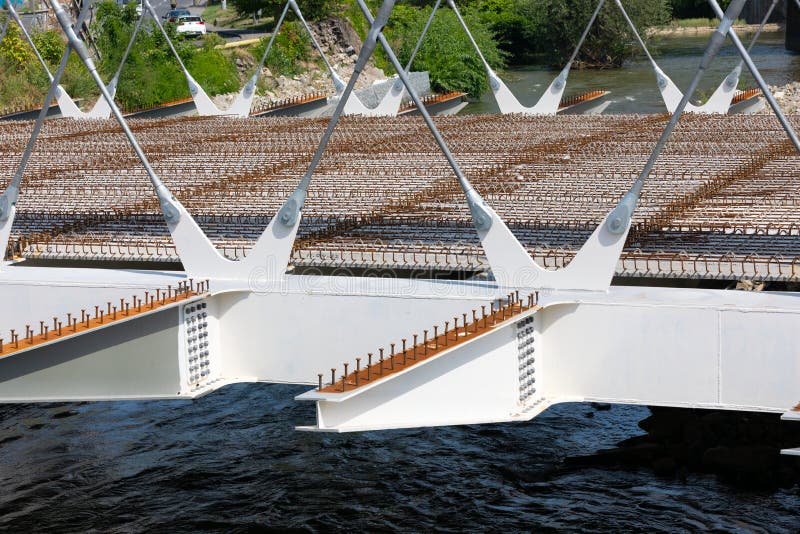 New bridge across a river stock photo. Image of incomplete - 254521950