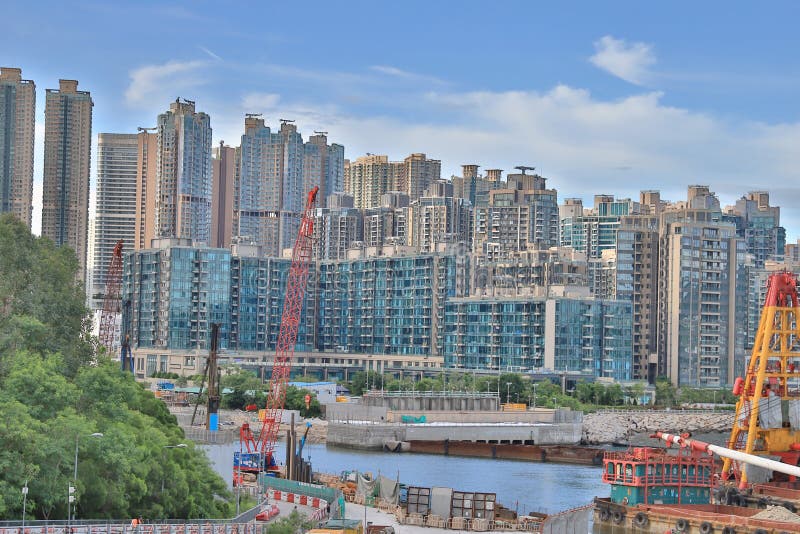New Brige Site at Tseung Kwan O Stock Photo - Image of work, steel ...