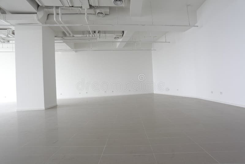 New Bright Empty Building Interior Stock Image - Image of interior ...