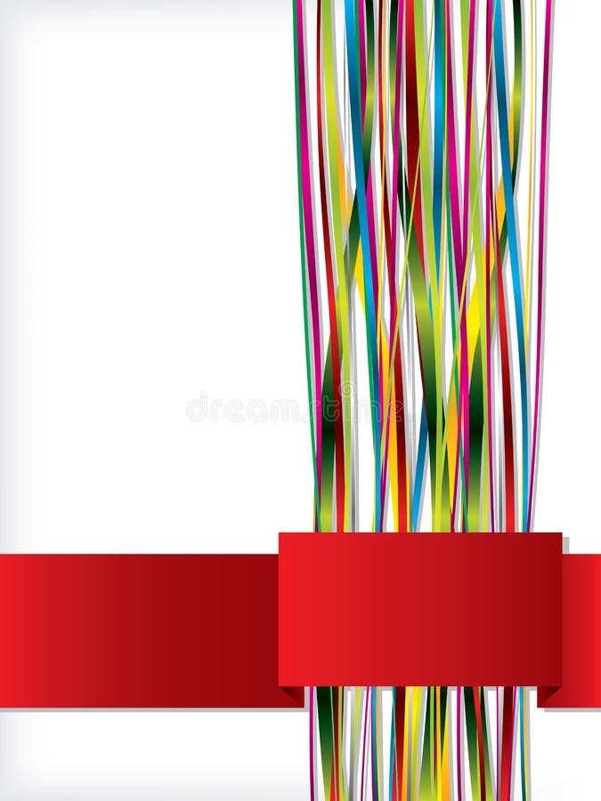New Brochure Design with Thin Ribbons Stock Vector - Illustration of ...