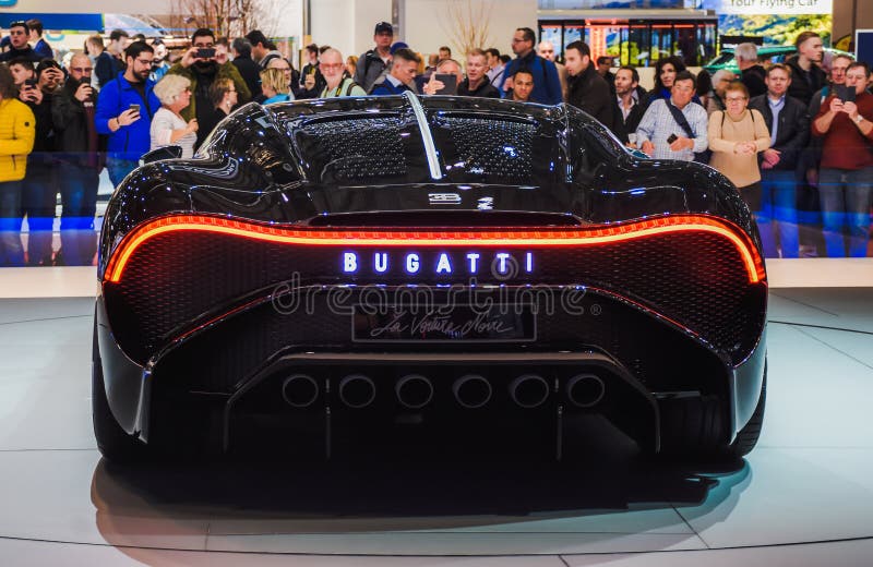 New Bugatti Veyron Back Side. Exhibition Center in Geneva in 2019 ...