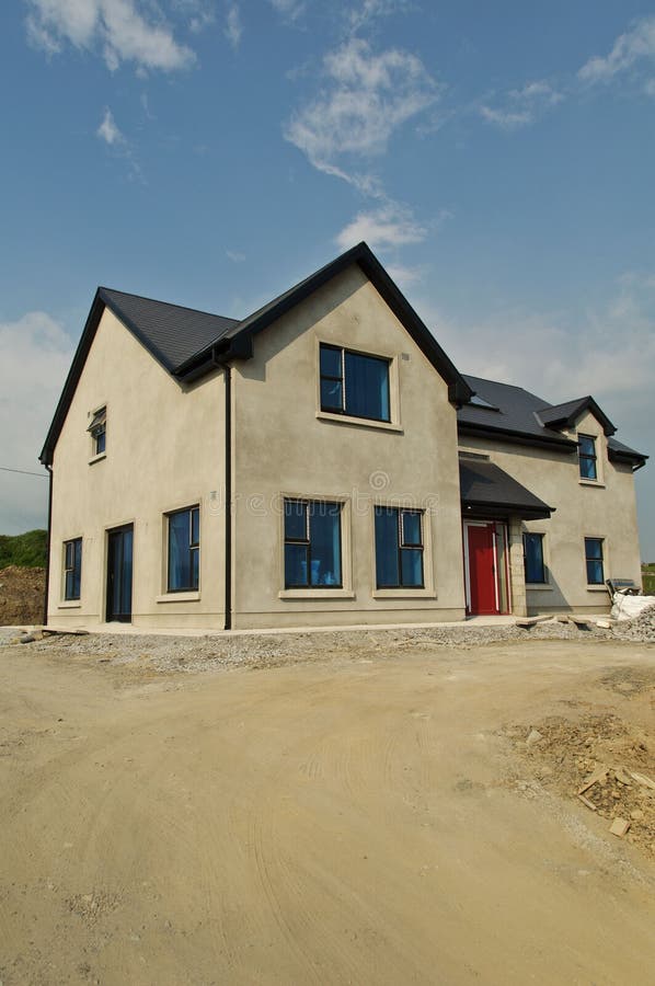 New build concrete house stock image. Image of build - 25209635