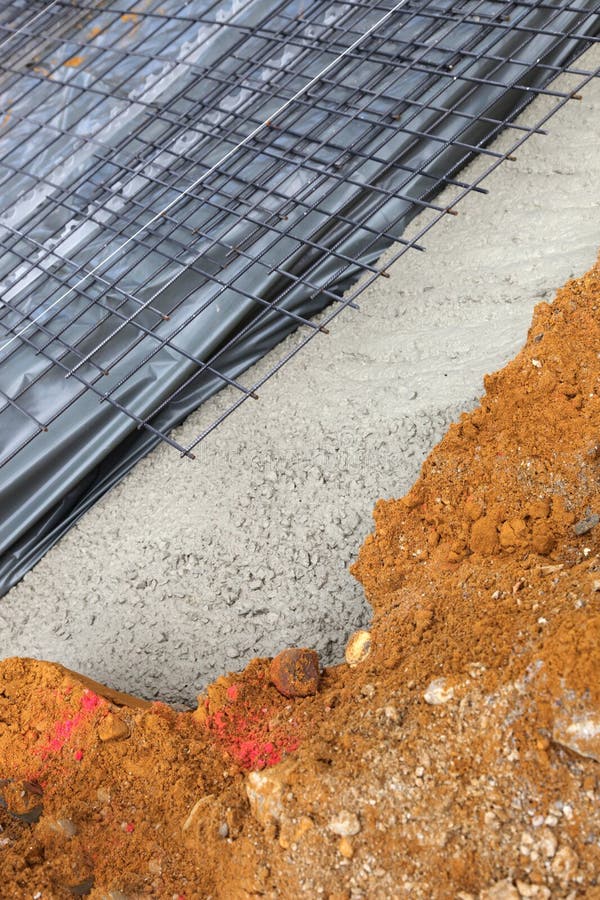 New Build House Foundation and Flooring Stock Photo - Image of property ...