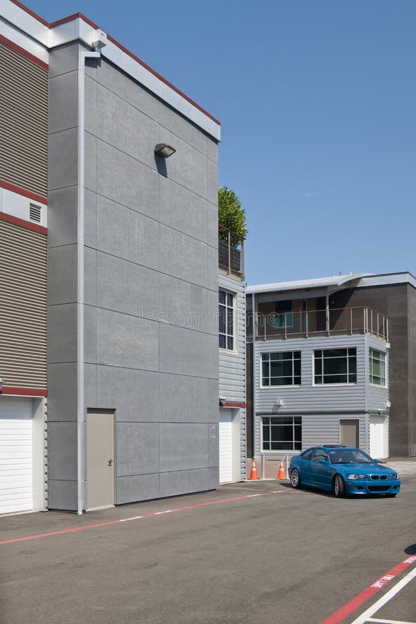 New building with car stock photo. Image of outside, building - 10261214