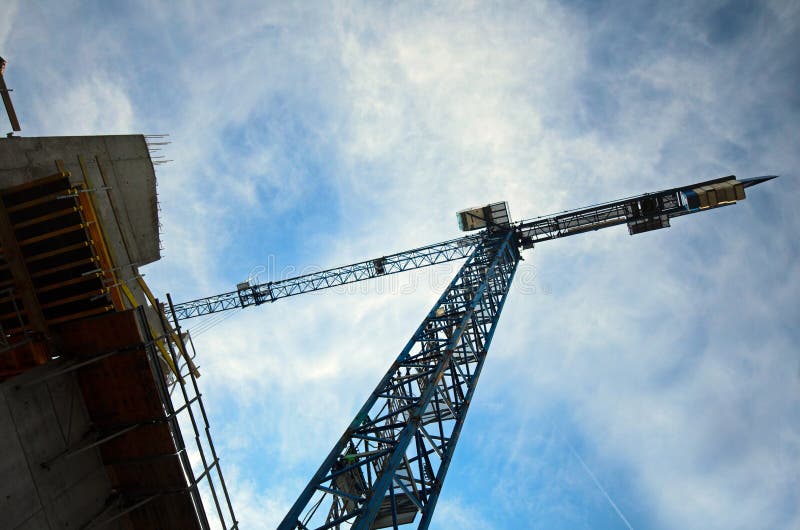 New Building during Construction Stock Image - Image of construction ...